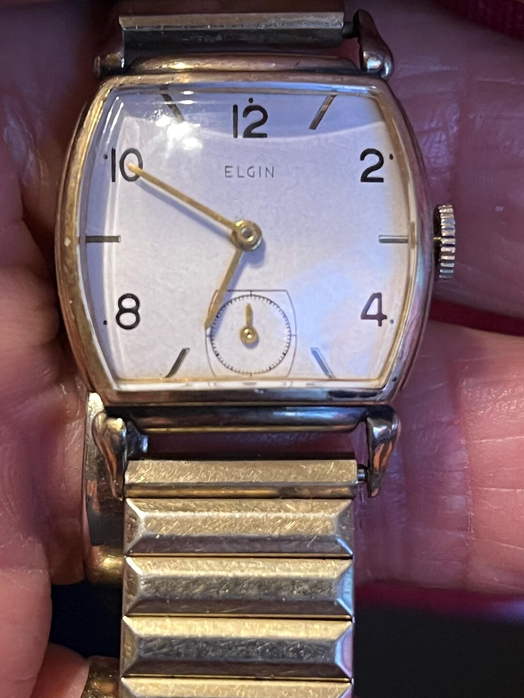 Vintage ELGIN 554 15jls Art Deco Mans Watch Ygp Ss Back Running Y Metal ...