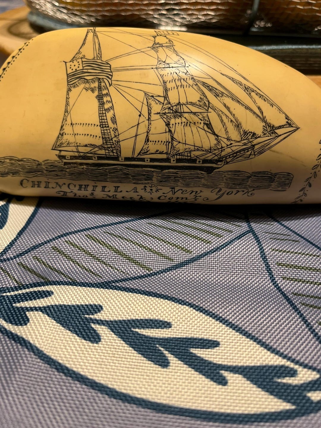 Scrimshaw Whale Tooth Reproduction Nice Show Piece - Etsy