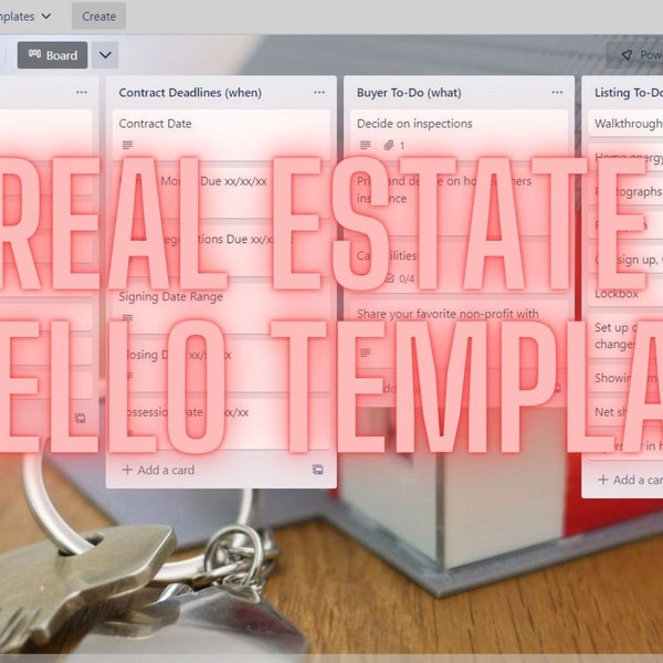 Real Estate Trello Template - Etsy