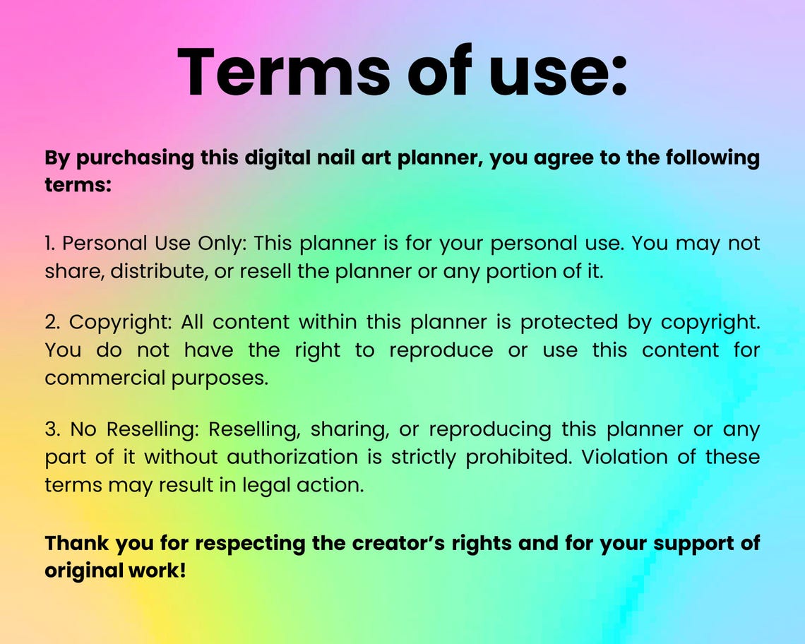 Procreate Digital Creative Character Nail Planner, Nail Art Template ...