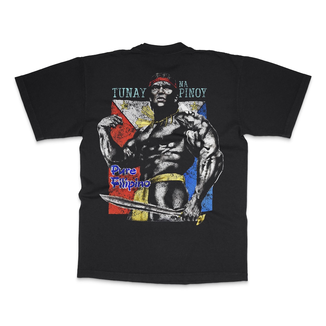 Filipino Strength 90's Design Distressed Vintage Reprint T Shirt Tunay ...