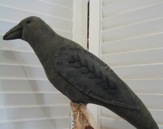 Primitive Crow, Primitive Fall, Primitive Halloween, Crow Decor - Etsy