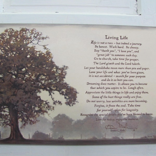 Tree of Life Poem Bonnie Mohr - Etsy