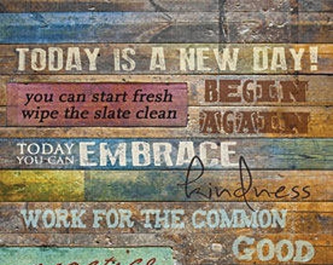 Today is A New Day,inspirational Wall Decor,12w X 24h, Wooden Art ...