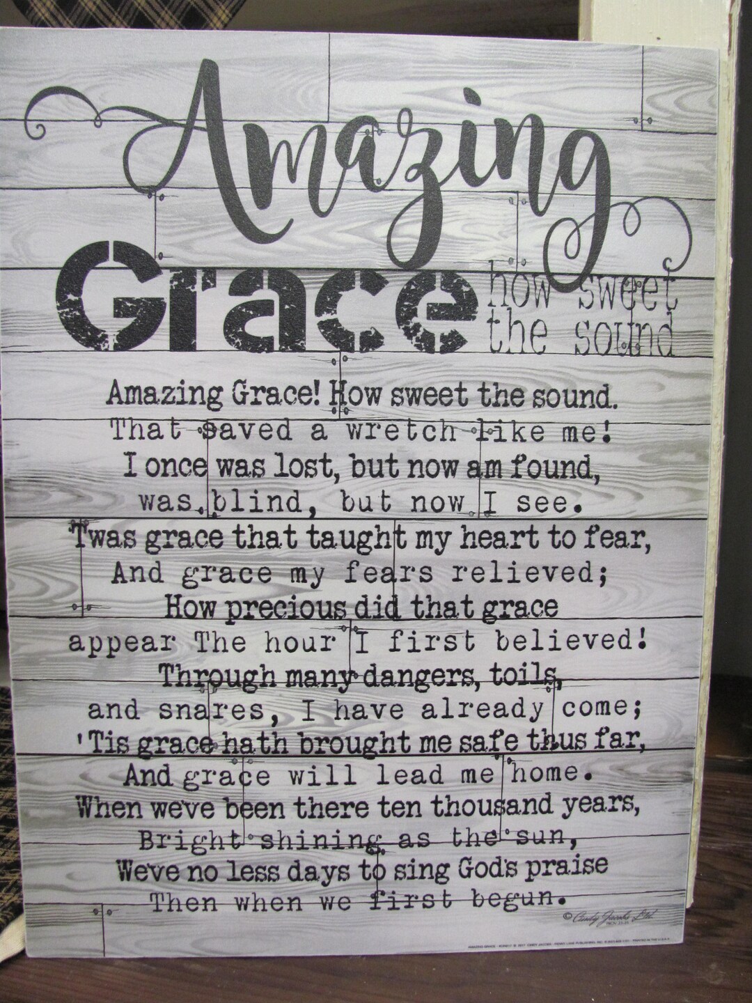 Amazing Grace,inspirational Wooden Art Sign,wooden Art Sign,amazing ...