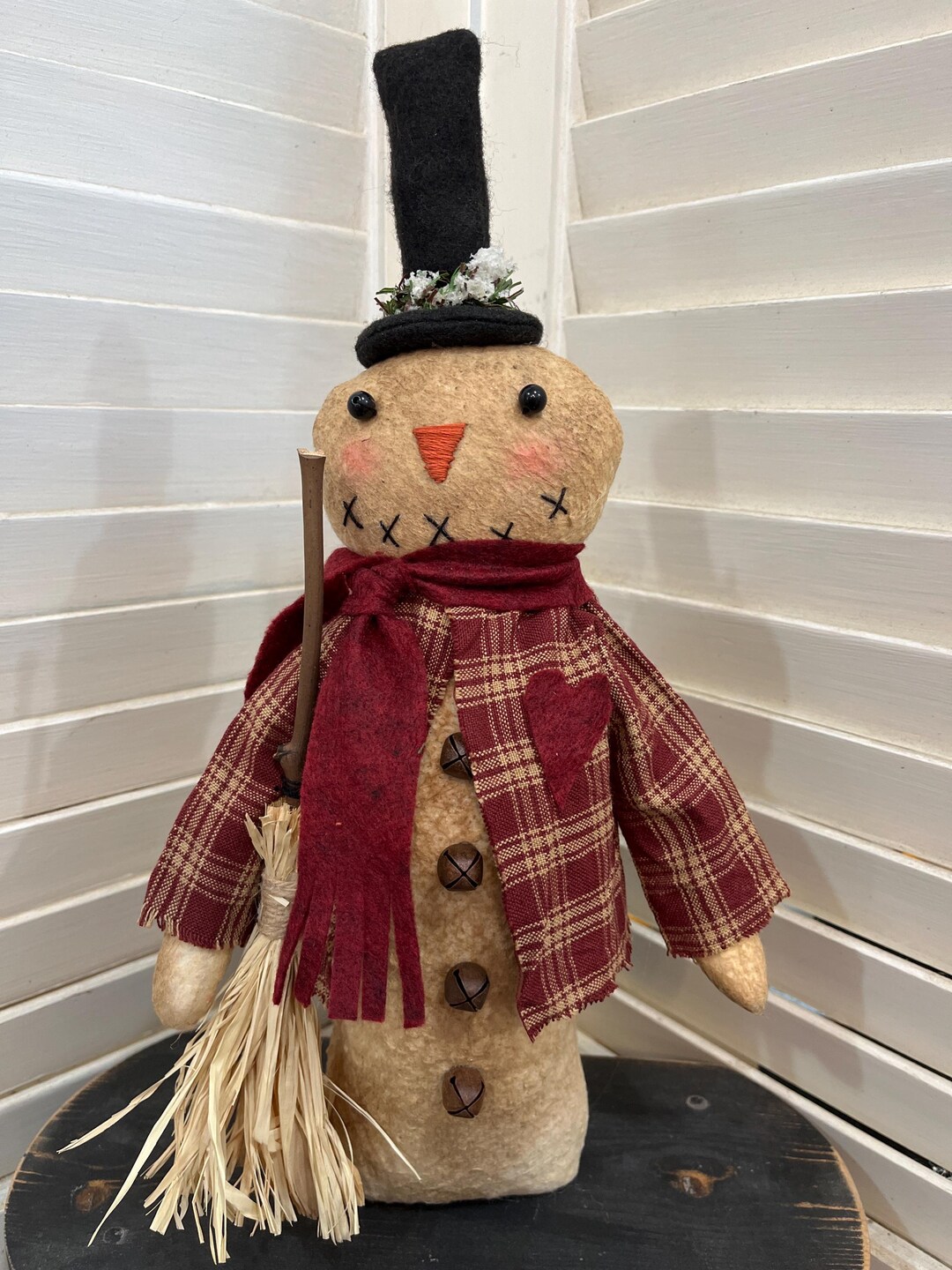 Snowman,primitive Snowman,handmade Snowman,winter Decor,holiday Decor ...