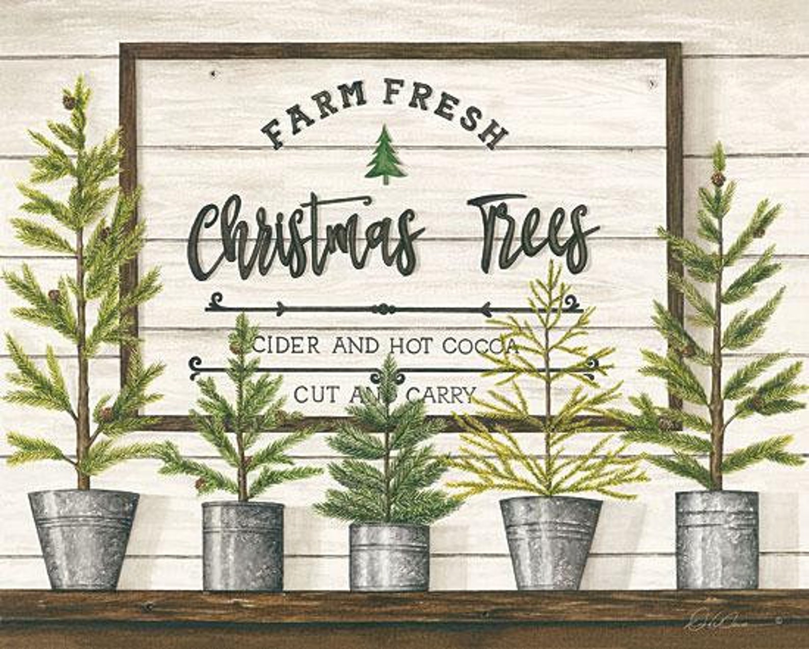 Christmas Sign,christmas Decor,farm Fresh Christmas Trees,seasonal ...