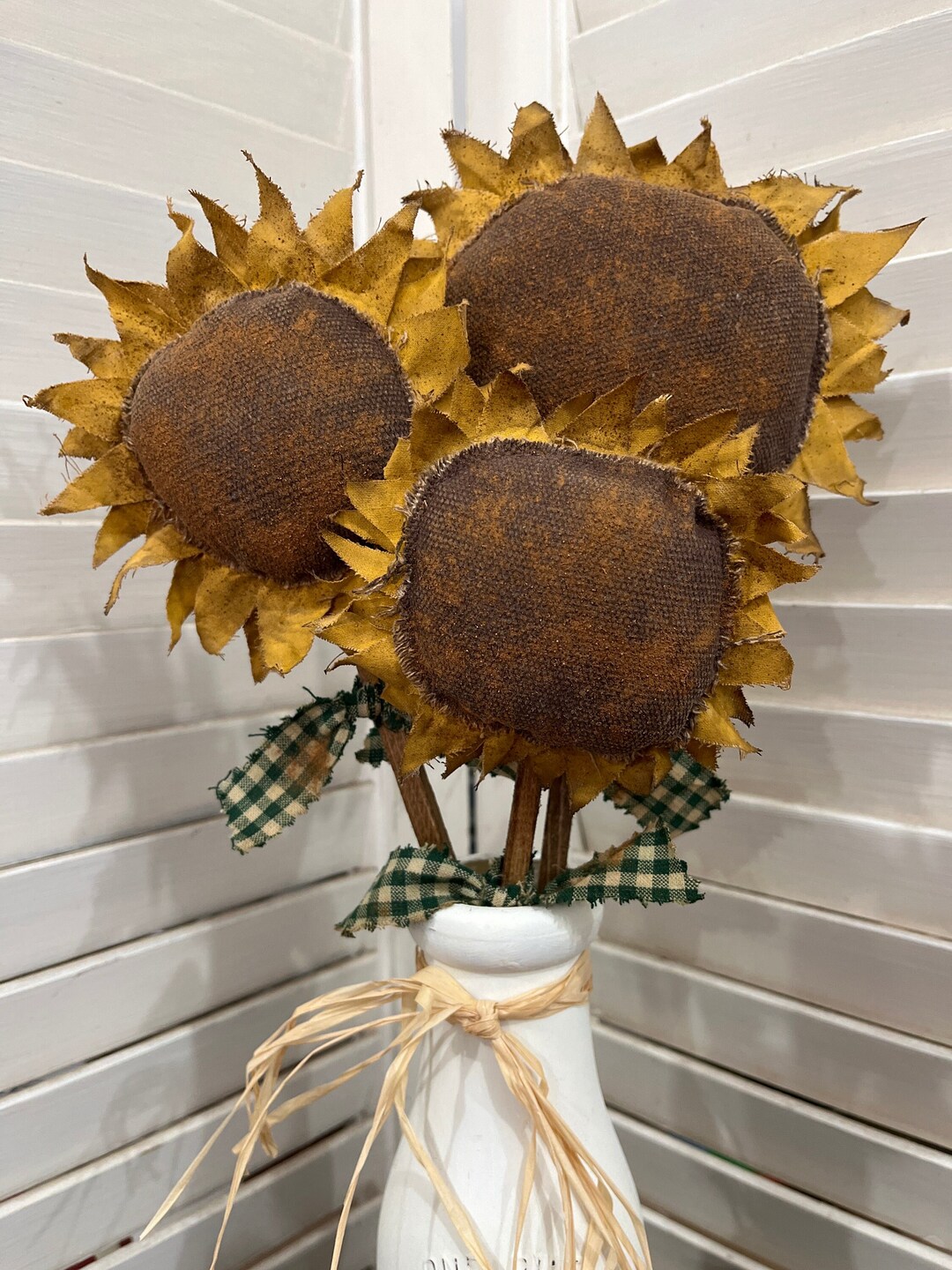 Primitive Fall Sunflower,fall Floral,flowers,fall Decor,decor,primitive ...