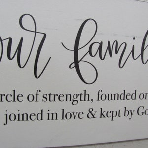 Our Family Sign,circle of Strength,inspirational Family Decor,family ...