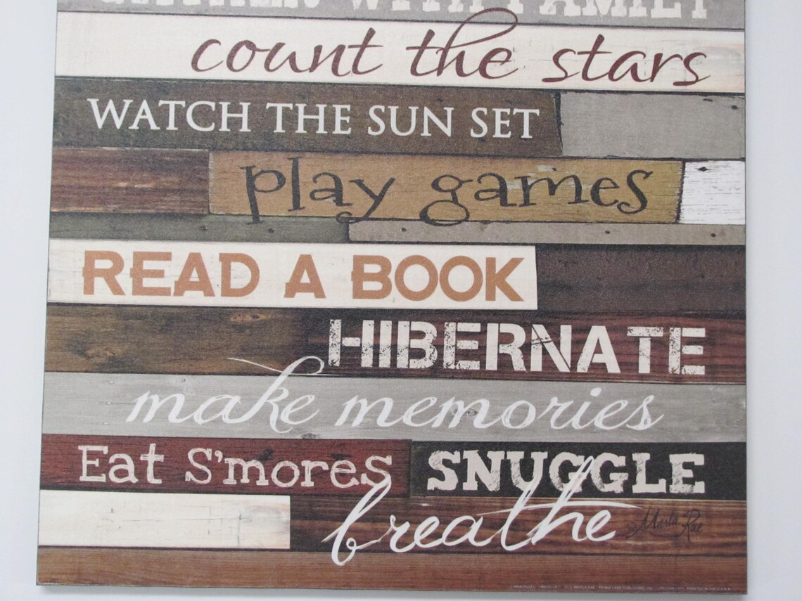 Cabin Rules Signcabin Wall Decorcabin Decorfamily Cabin - Etsy