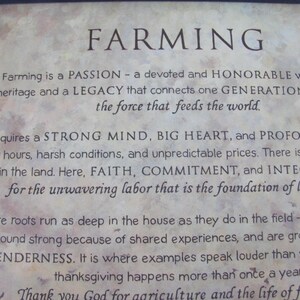Farming Decor,farming,tractor, Farm Poem,inspirational Farmer,farmer ...