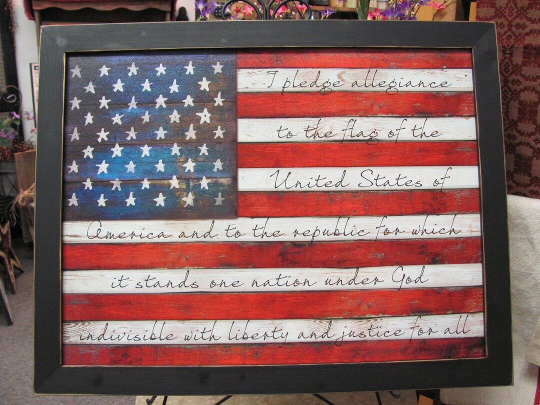 Partiotic Wall Decor,pledge of Allegiance,american Flag,handmade ...