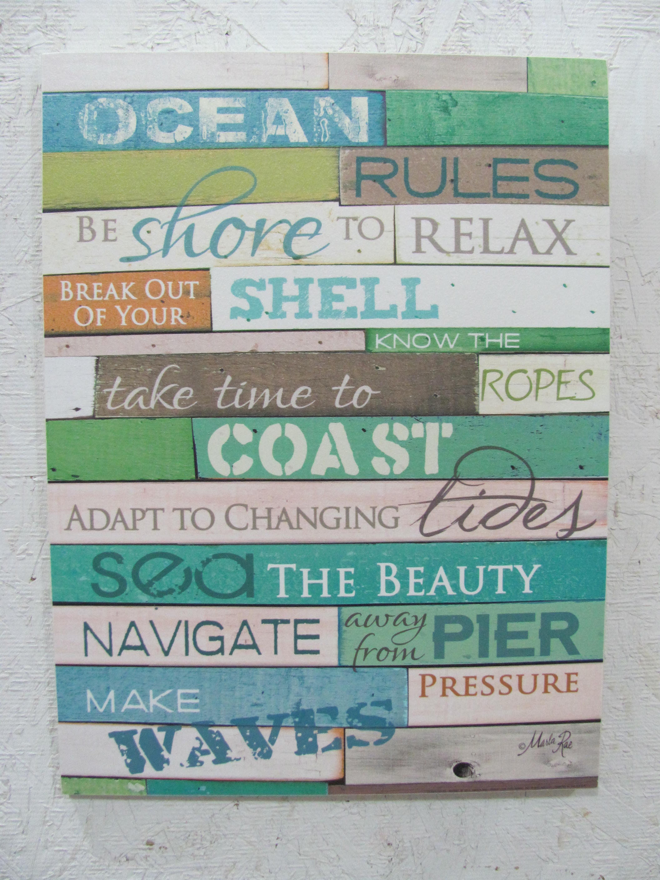 Ocean RulesOcean DecorOcean Rules SignCabin DecorCoastal | Etsy