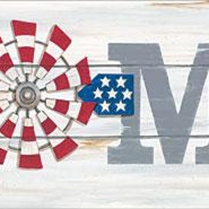 Patriotic Wall Decor,farmhouse Decor,patriotic Farmhouse,windmill Decor ...