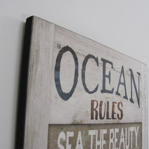 Ocean Rules Wall Decor,ocean Decor,wooden Art Sign,2 Size Option - Etsy