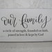 Our Family Sign,circle of Strength,inspirational Family Decor,family ...