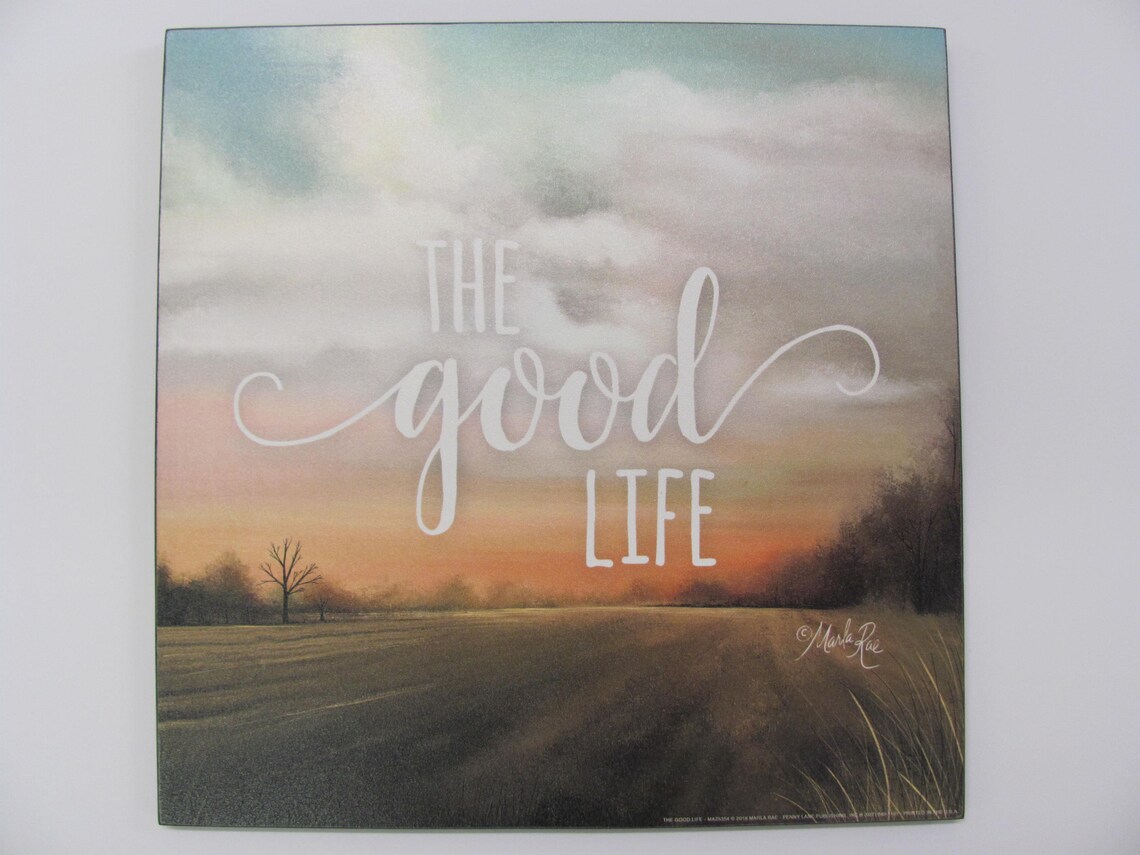 The Good Lifewooden Art Plaquefarmhousemarla Raefarm - Etsy