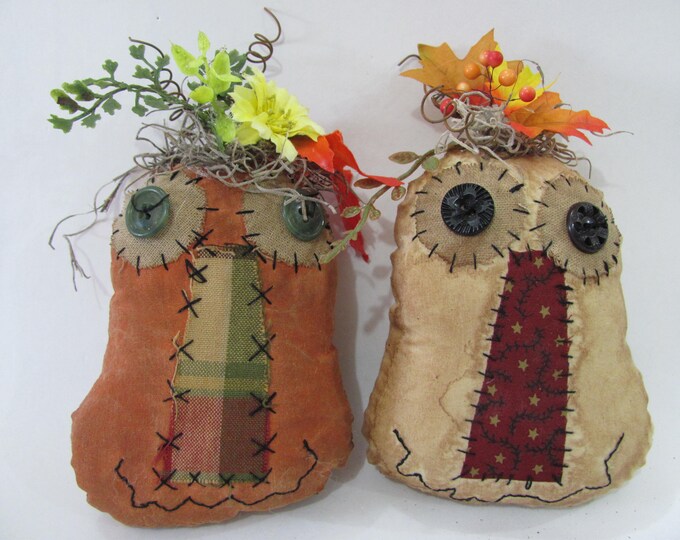 Primitive Pumpkin,fall Home Decor,pumpkin Bowl Fillers,set of 2,free ...