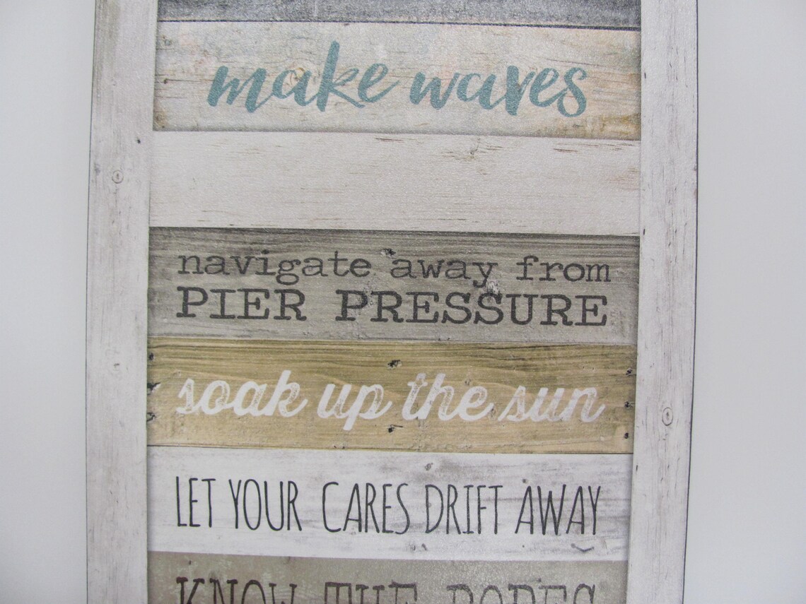 Ocean Rules Wall Decor,ocean Decor,wooden Art Sign,2 Size Option - Etsy