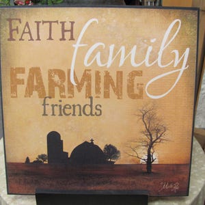 Farming Decor,faith Family Farming Friends, Farming Wall Decor,farmer ...
