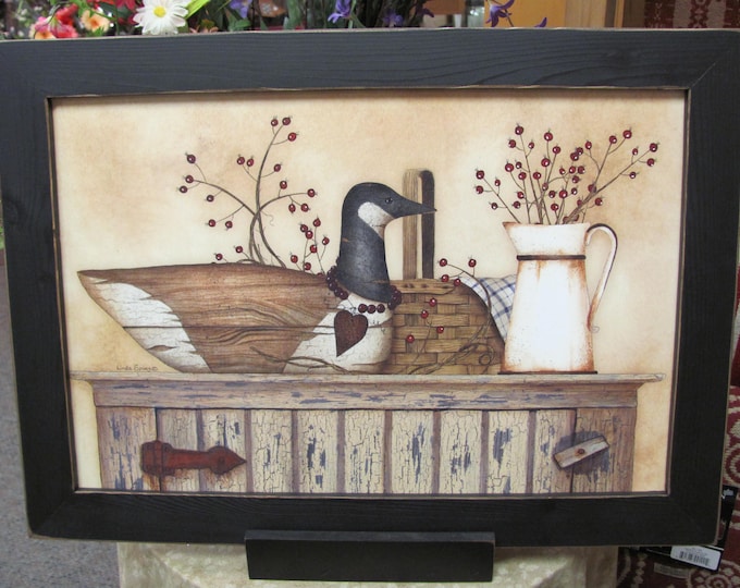 Primitive Artduck and Berry Still Lifecountry Home - Etsy