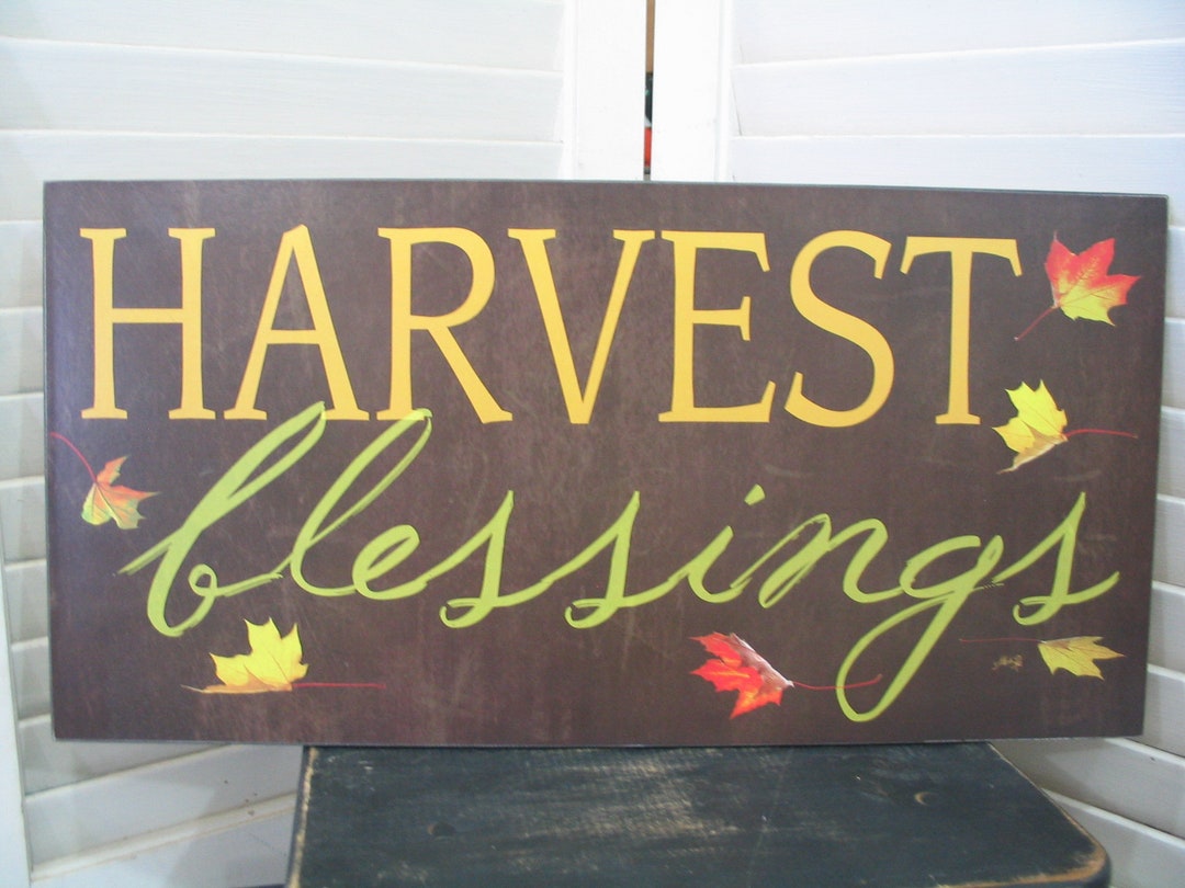Harvest Blessings Sign,, Fall Decor,primitive Fall Decor,seasonal Wall ...