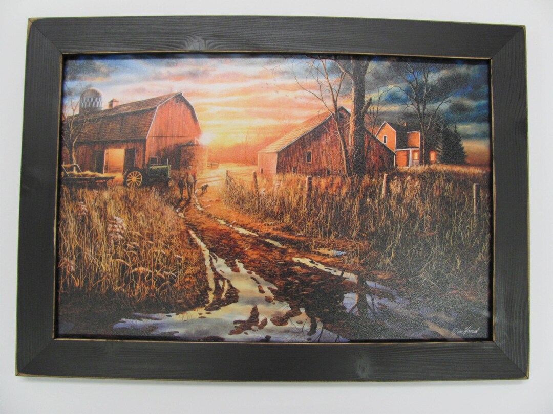 Farm Decor,farm,barn,fall Farm Wall Decor,handmade Distressed Frame,jim ...