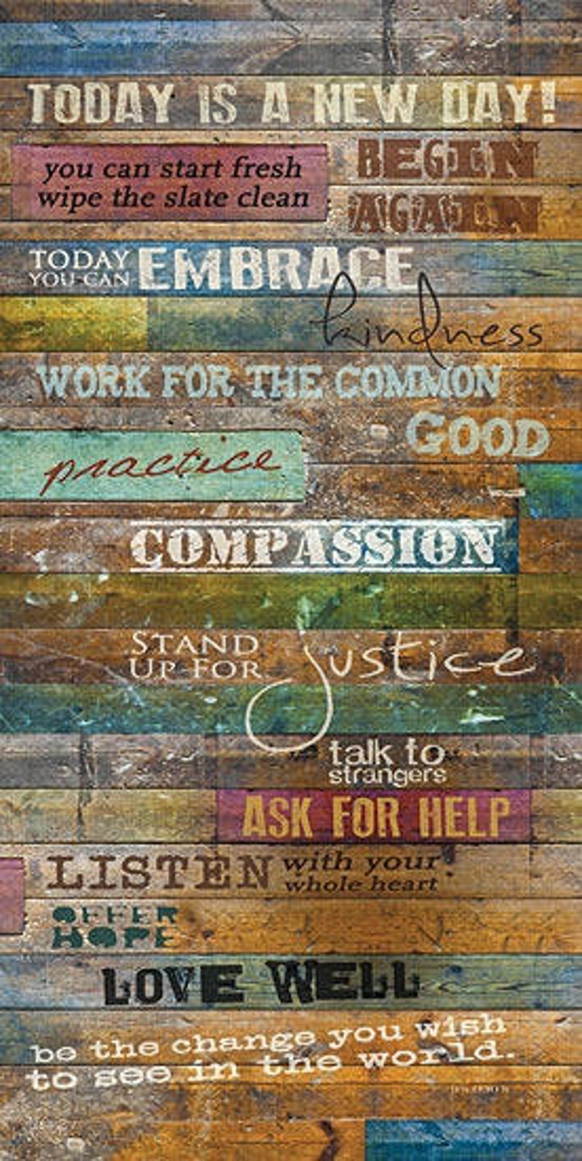 Today is A New Dayinspirational Wall Decor12w X - Etsy