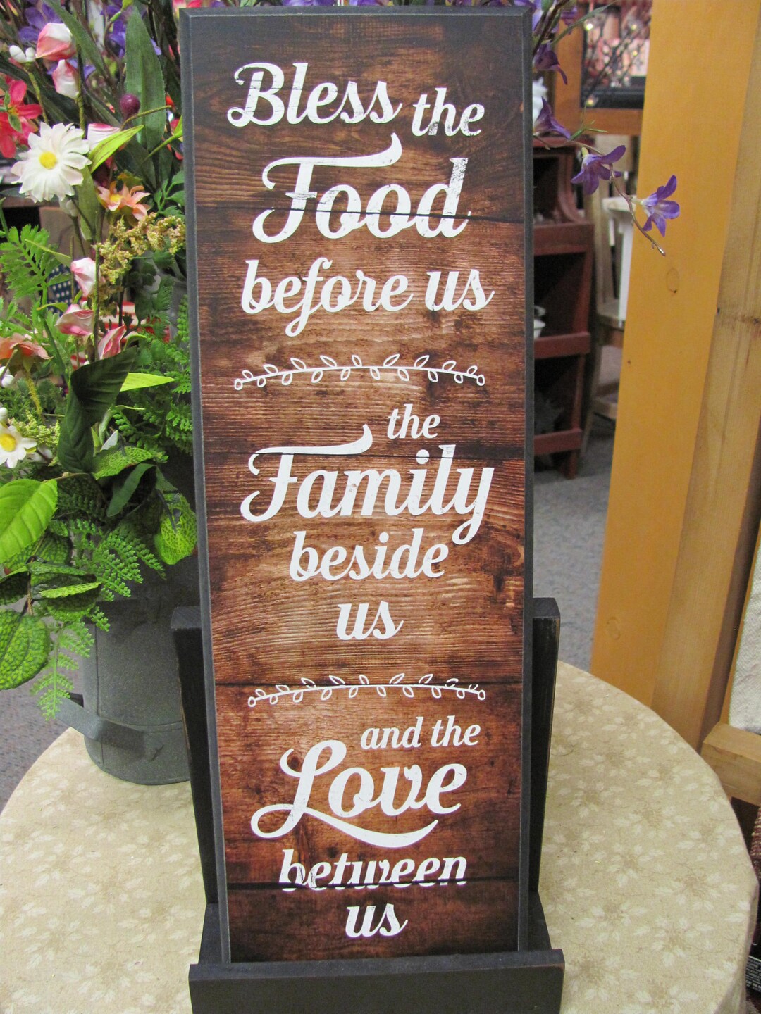 Table Prayer,bless This Food,wooden Art Sign,susan Ball, 6"wx18"h - Etsy