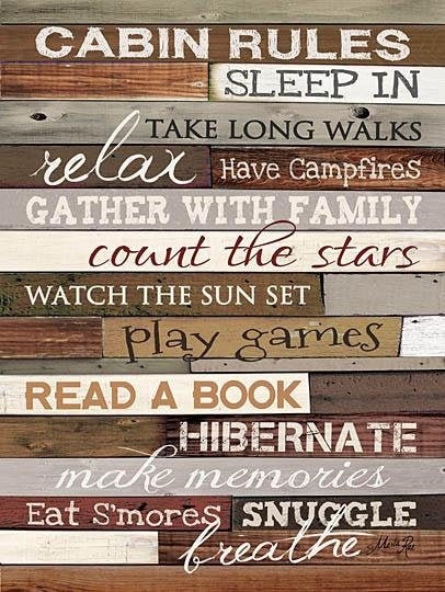 Cabin Rules Signcabin Wall Decorcabin Decorfamily Cabin - Etsy