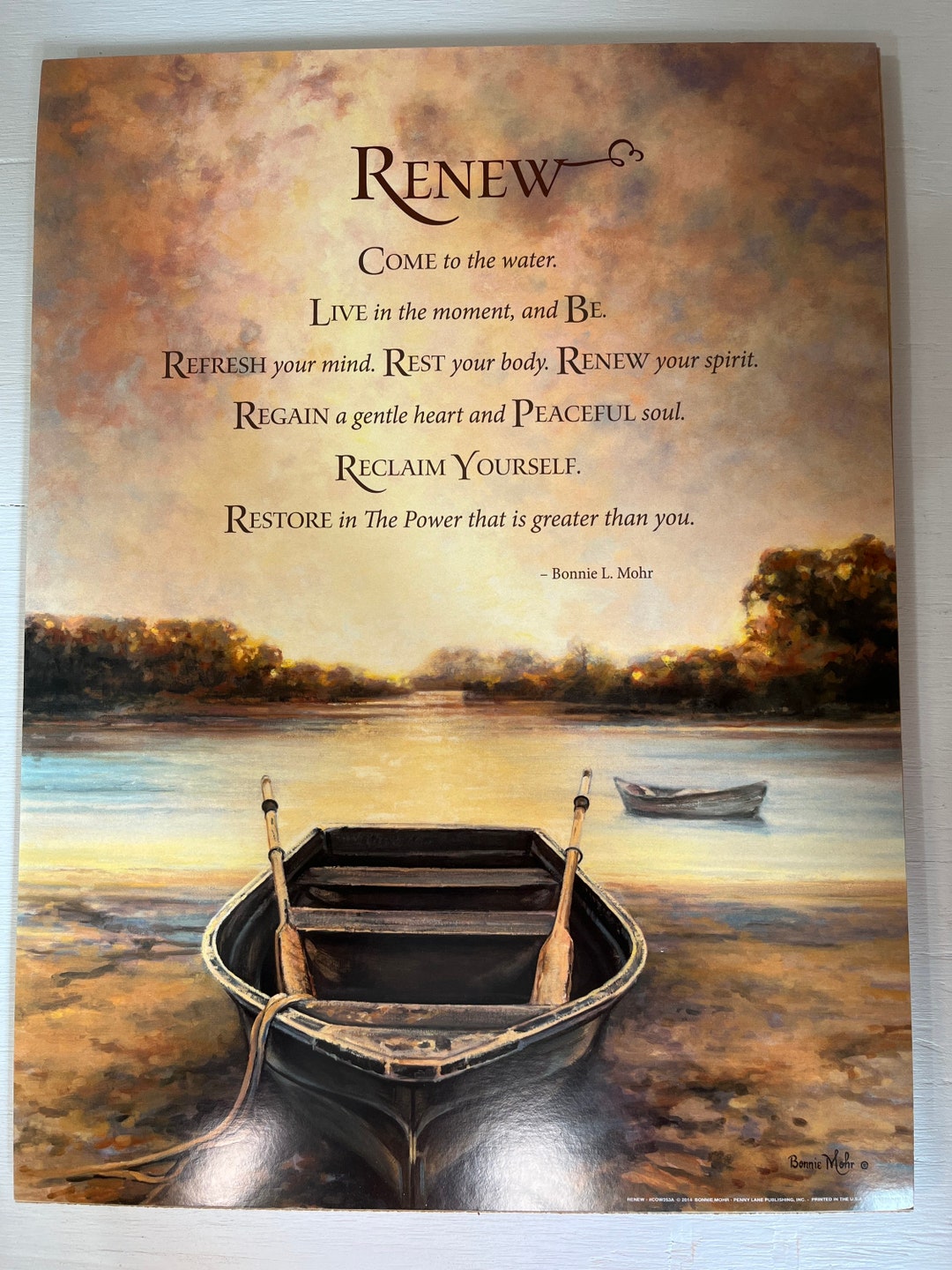 Cabin Decor,lake Decor,renew Poem,wooden Art Plaque,12w X16tbonnie Mohr ...