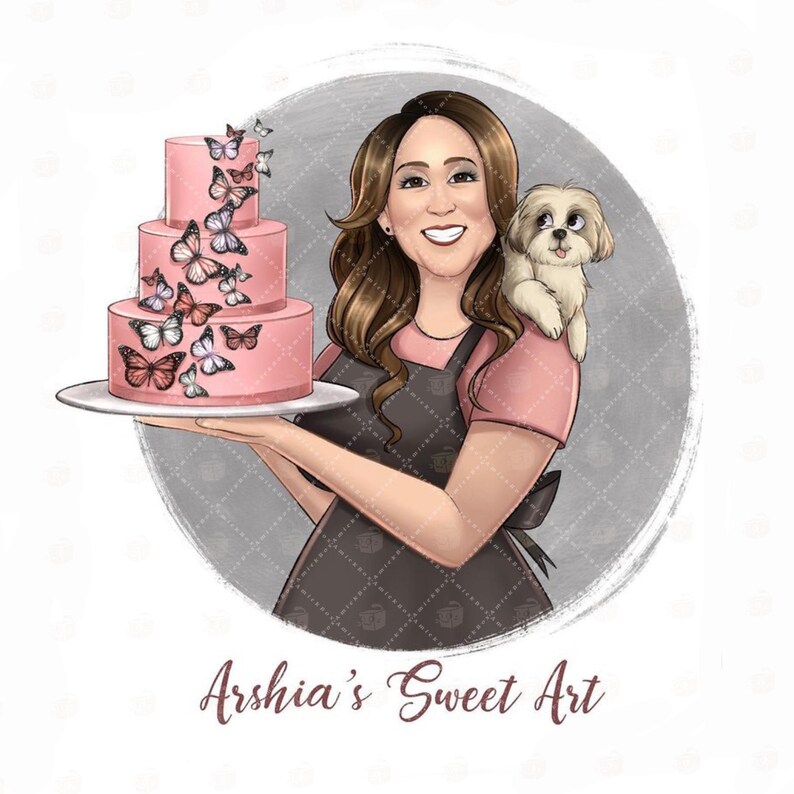 Cake Maker Logo, Сonfectioner Portrait, Baker Portrait, Cake Decorator ...