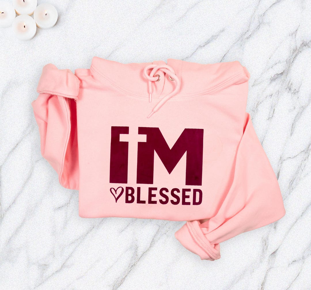 Blessed Embossed Velvet Sweatshirt, Faith-inspired Embossed Sweater ...