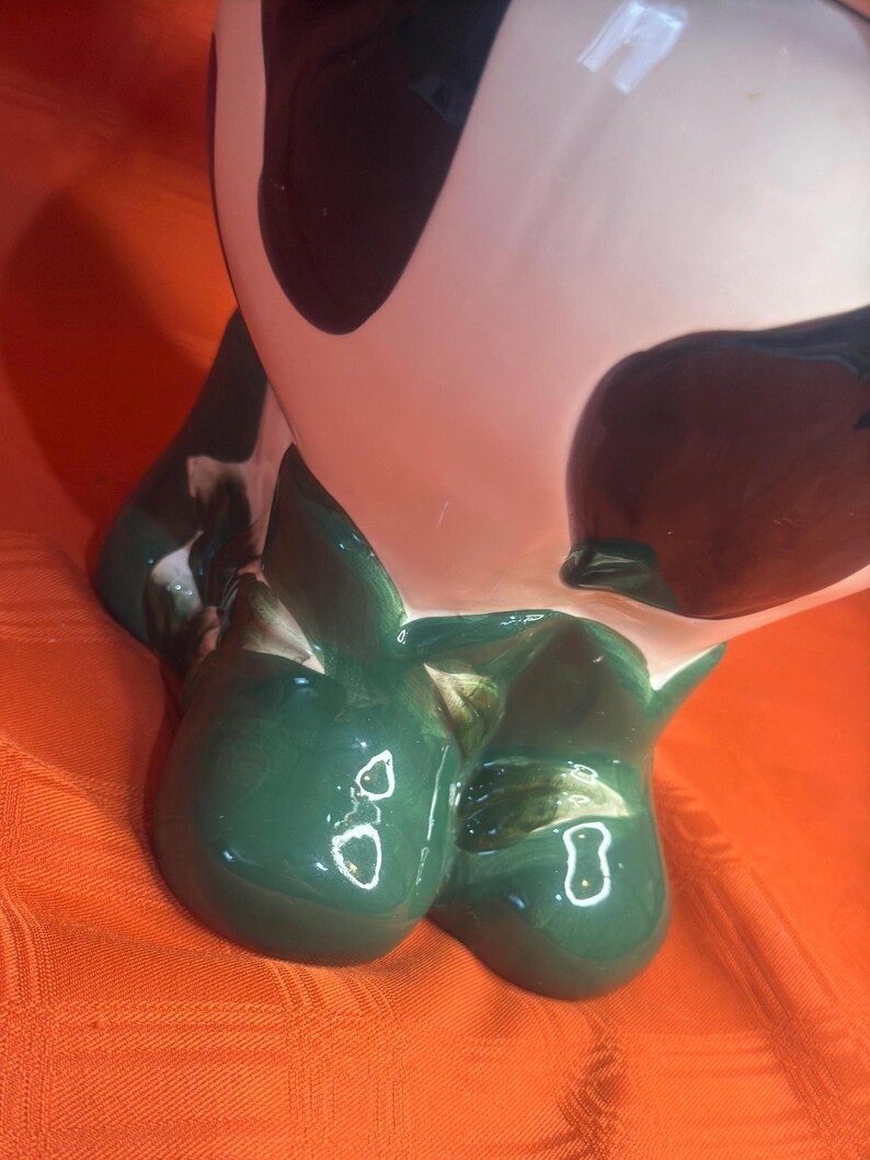 VTG Irish Cow Cookie Jar Kitchen Canister With Boots & Green Hat ...