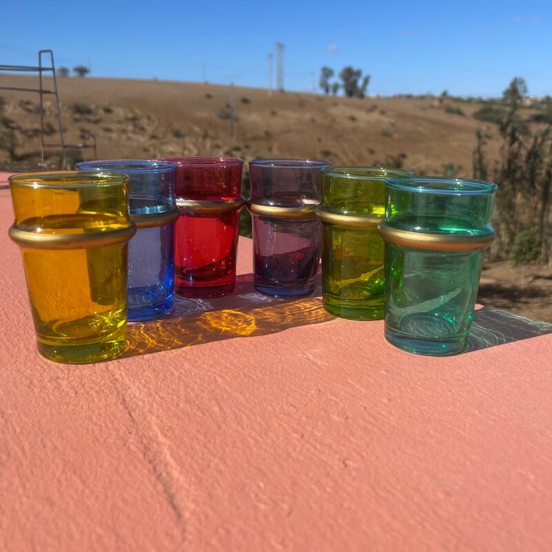Colored Glassware - Etsy