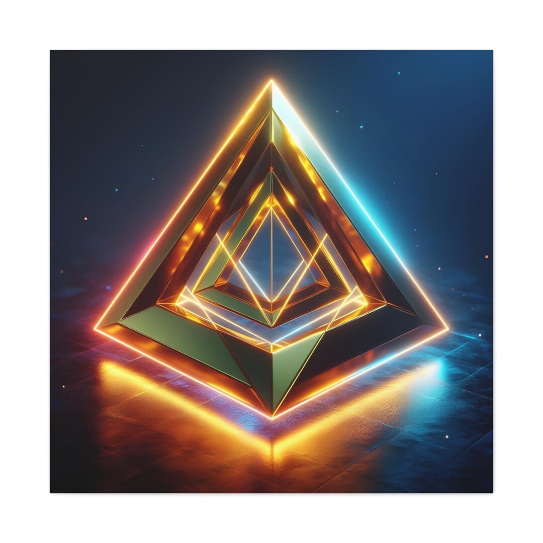 Compass and Square Pyramid Canvas Gallery Wraps for Modern Décor ...