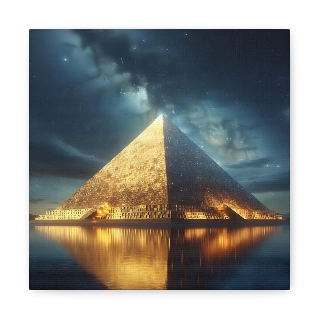 Majestic Pyramid Canvas Prints Cosmic Wall Art, Art for Living Room ...
