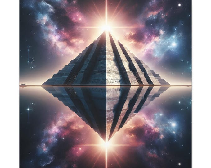 Mystical Eye Pyramid Art Print Cosmic Visionary Decor Poster 18x24in - Etsy