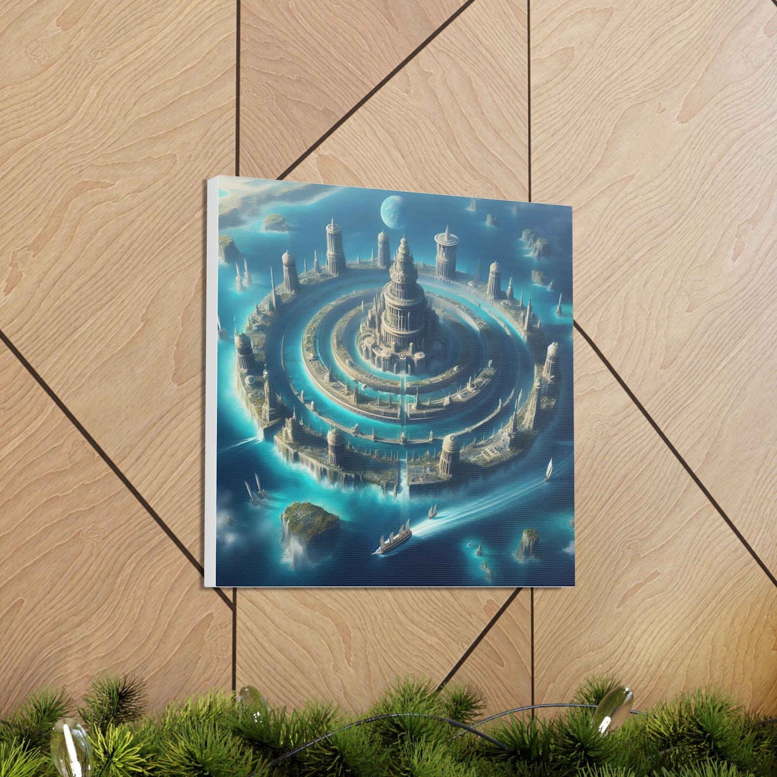 Mystical Atlantis Canvas Print, Ocean Art, Wall Décor, Fantasy Artwork ...