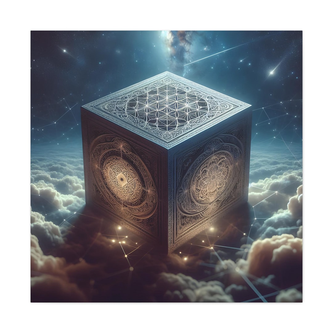 Cube of Life Canvas Gallery Wraps Ethereal Art for Home Décor, Gift for ...
