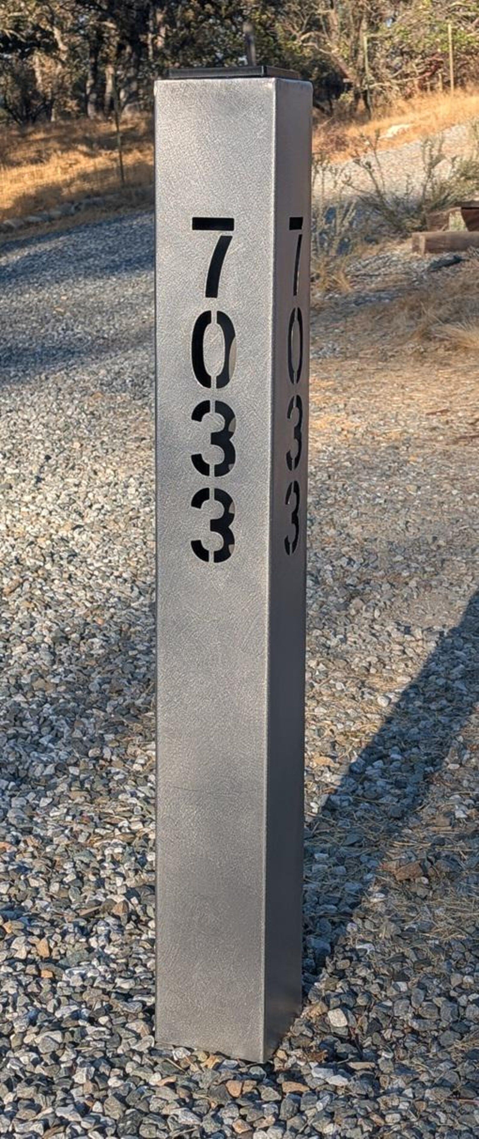 Custom Steel Address Sign - Rusted Patina Finish or Clearcoated Raw ...