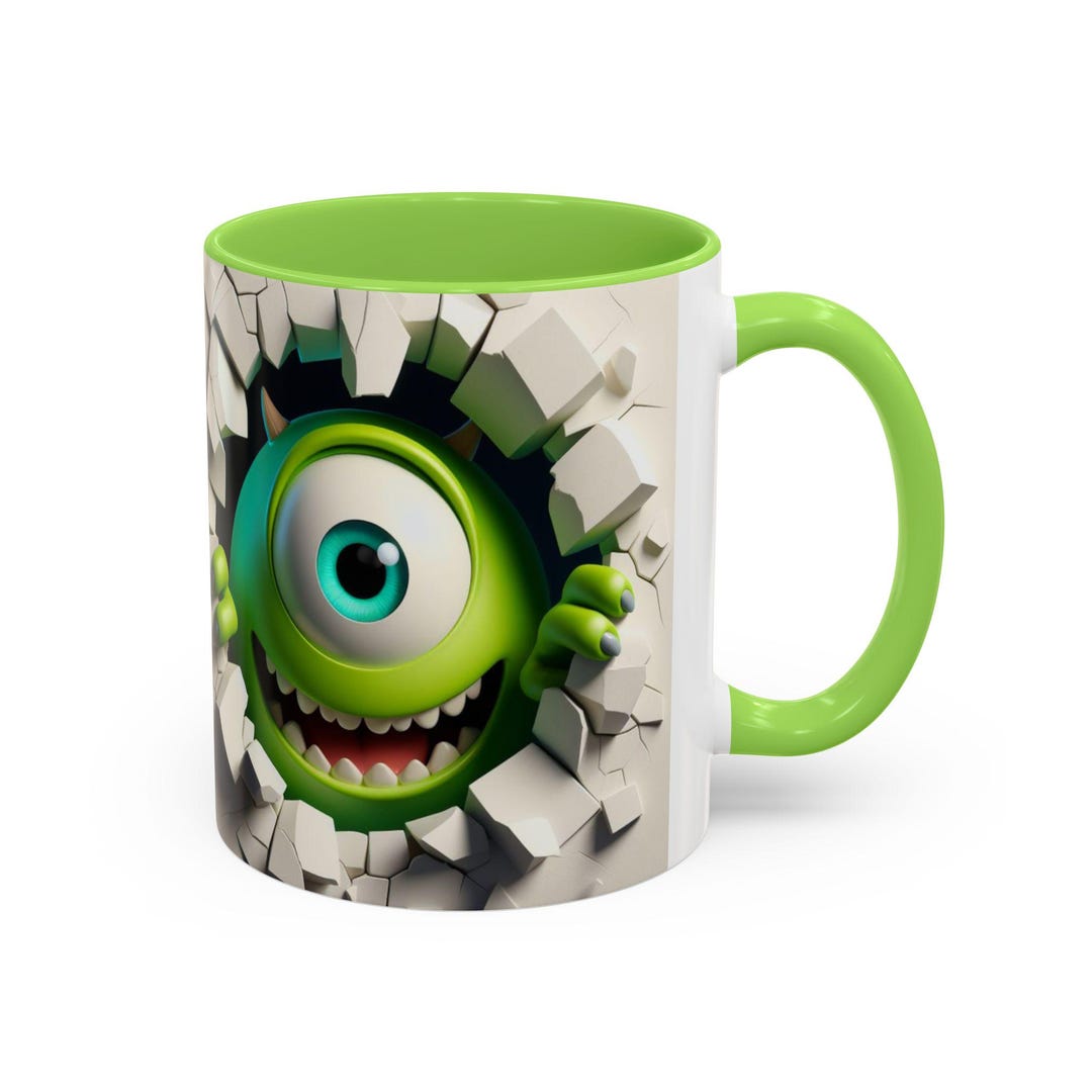 Monsters Inc Mike Breakthrough Colorful Mug, 11oz Ceramic Coffee Cup ...