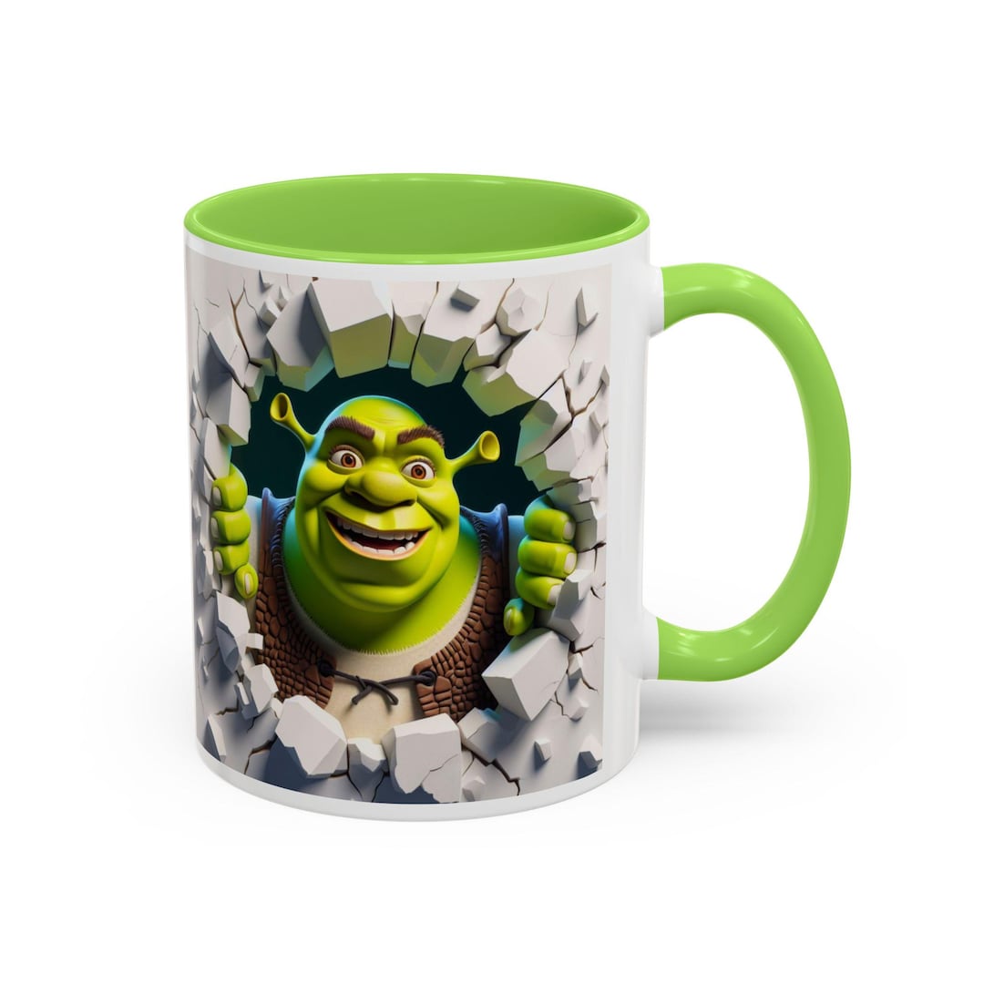 Shrek 3D Character Design Colorful Ceramic Coffee Mug, Gifts for Shrek ...