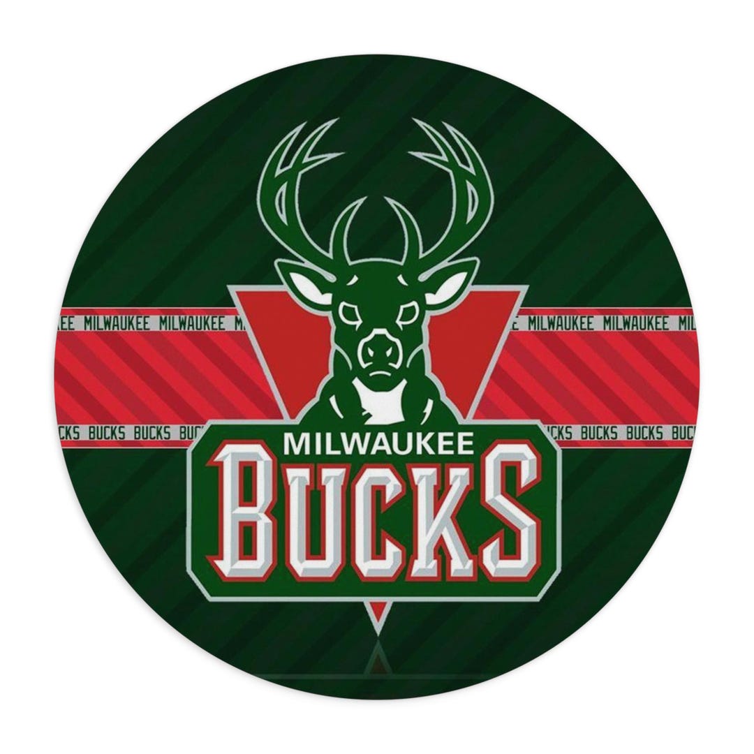 Milwaukee Bucks NBA Basketball Mouse Pad 8 Inch Round Office Desk Decor ...