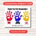 First Responders Handprint Thank You Craft, Community Helpers ...
