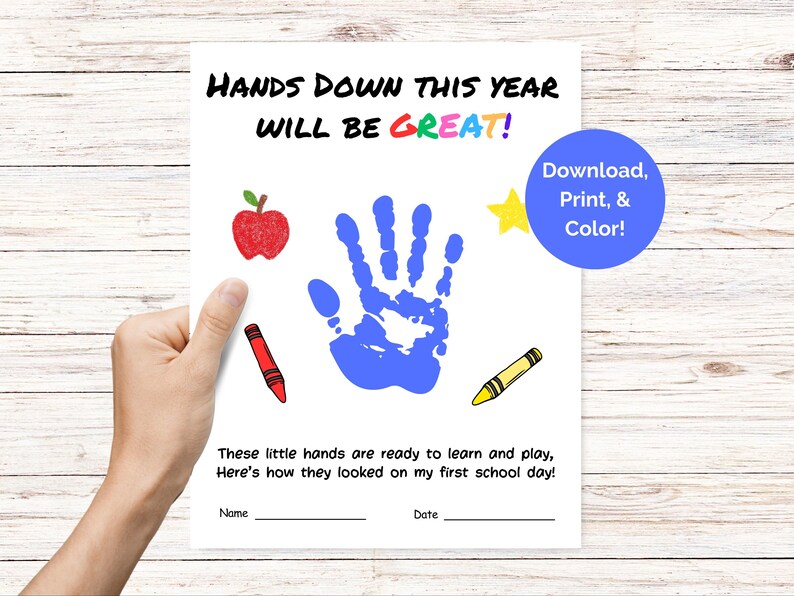 Back to School Handprint Craft for Kids, Hands Down This Year Will Be ...