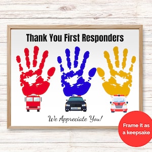 First Responders Handprint Thank You Craft, Community Helpers ...