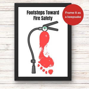Fire Prevention Footprint Art, Community Helpers Footprint Craft ...