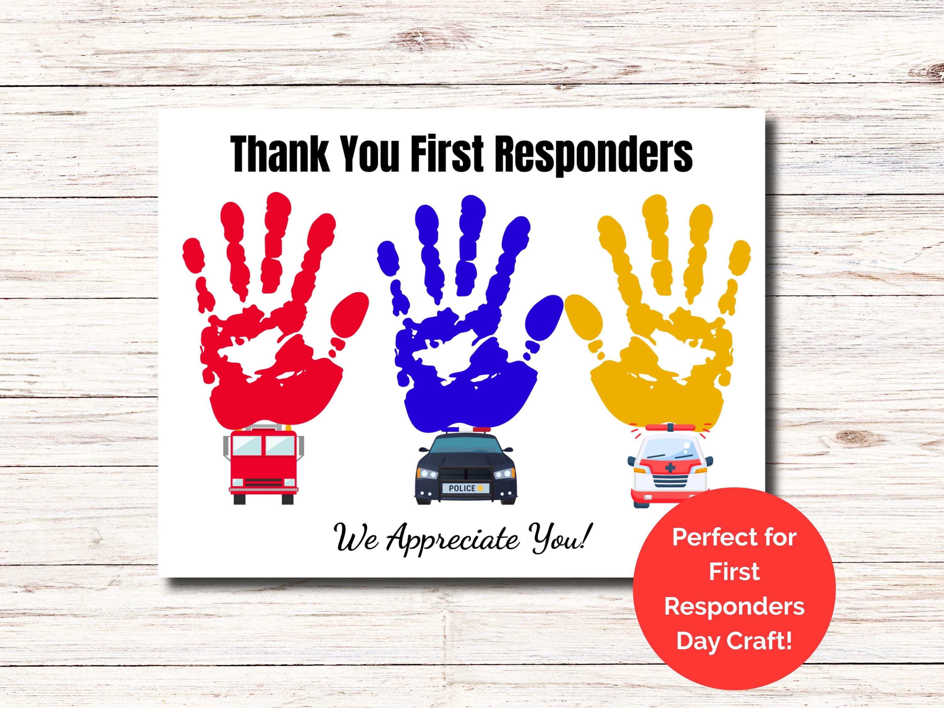 First Responders Handprint Thank You Craft, Community Helpers ...