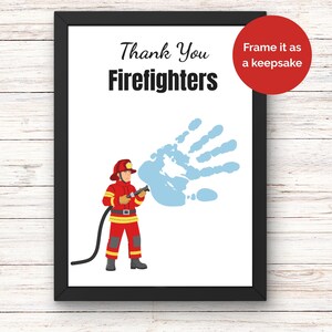 Firefighter Handprint Craft, Community Helpers Handprint Craft ...